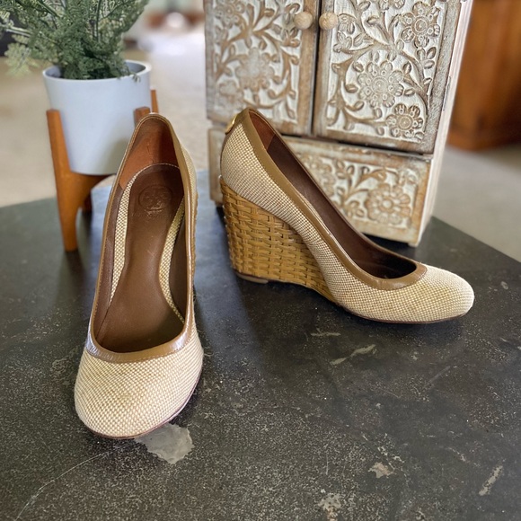 Tory Burch | Shoes | Tory Burch Wicker Heels | Poshmark